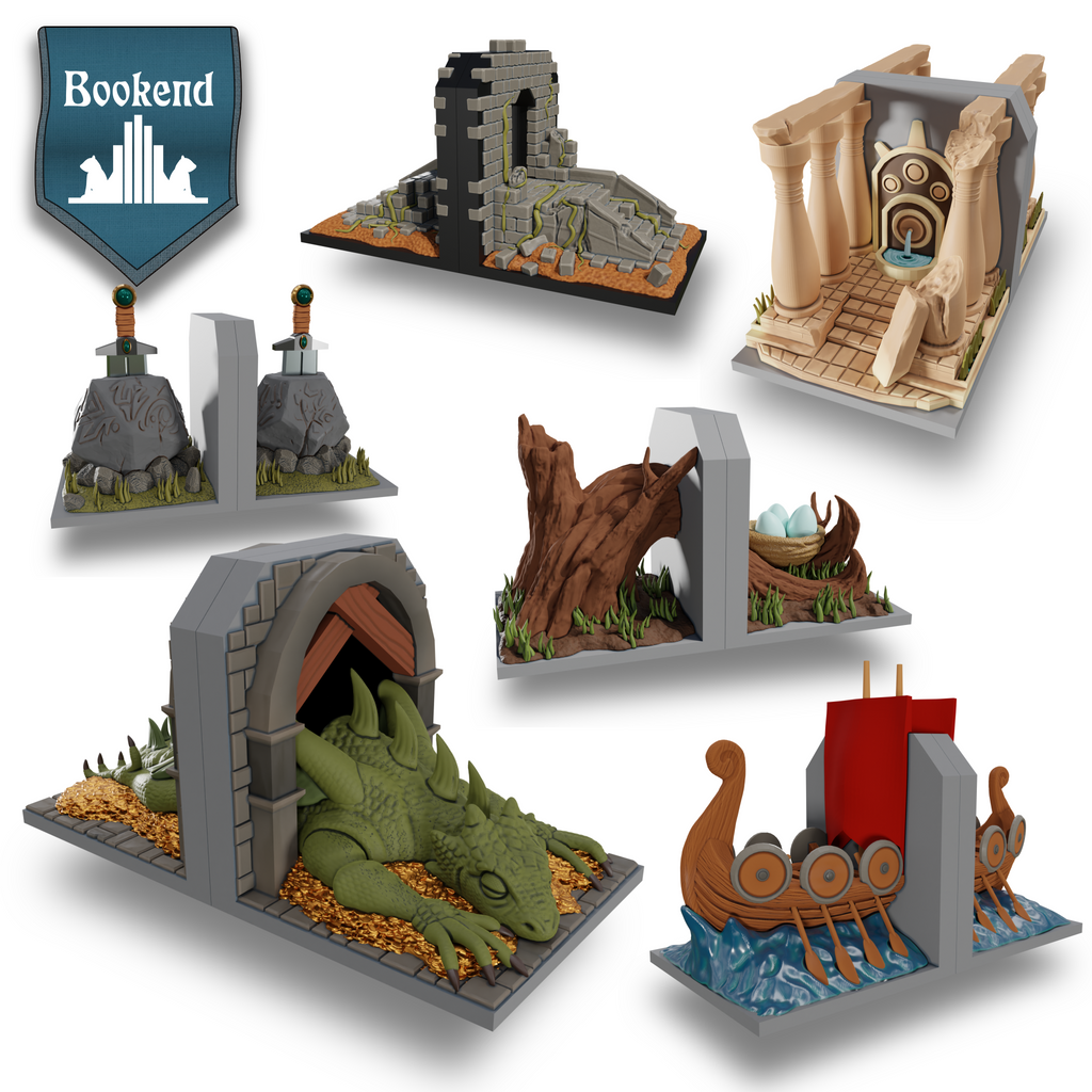 The Level-Up 10 Bookend Designs - Bundle 3D print files – Xykit
