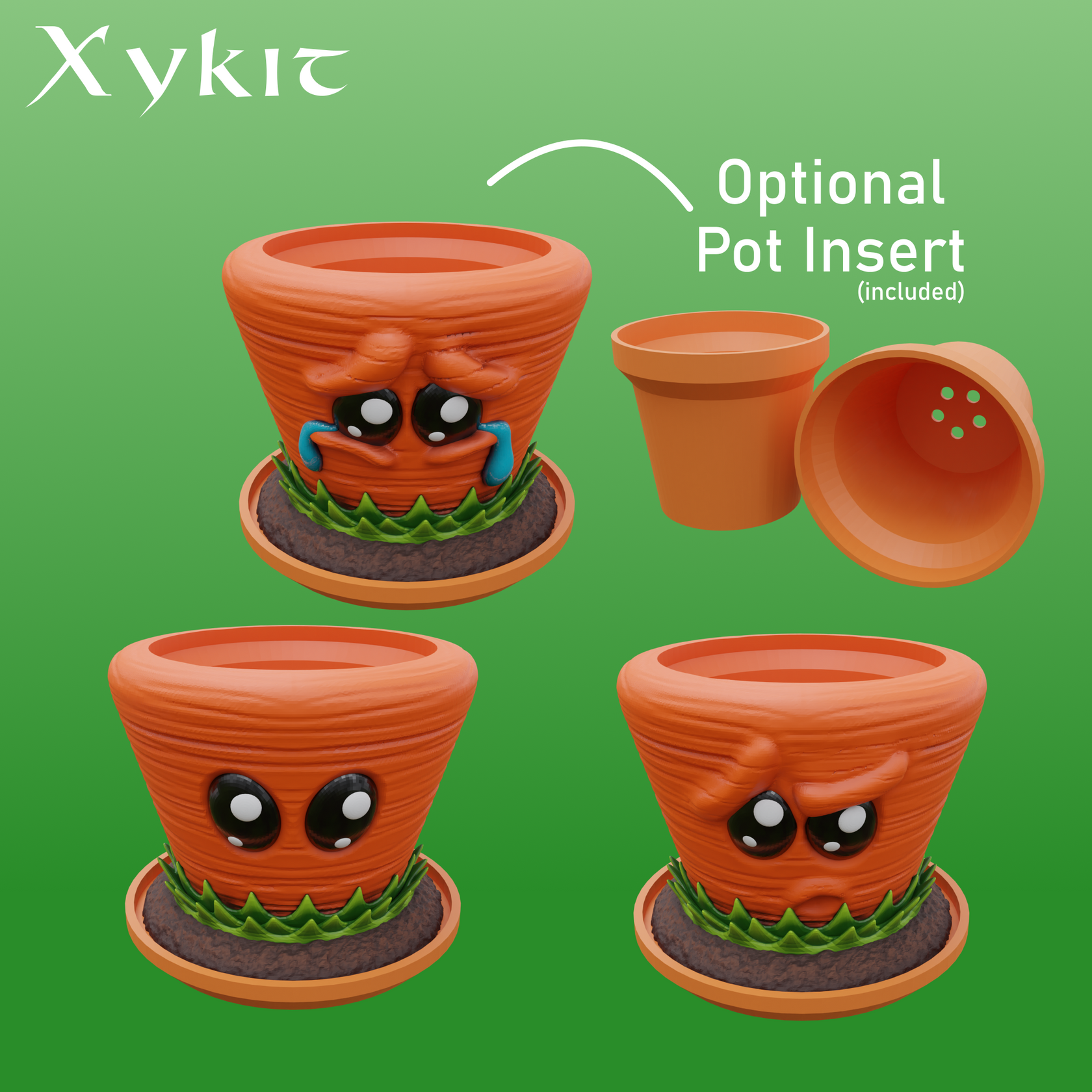 14 Pack Cute Planters & Fake Plants Bundle - 3D printing files – Xykit