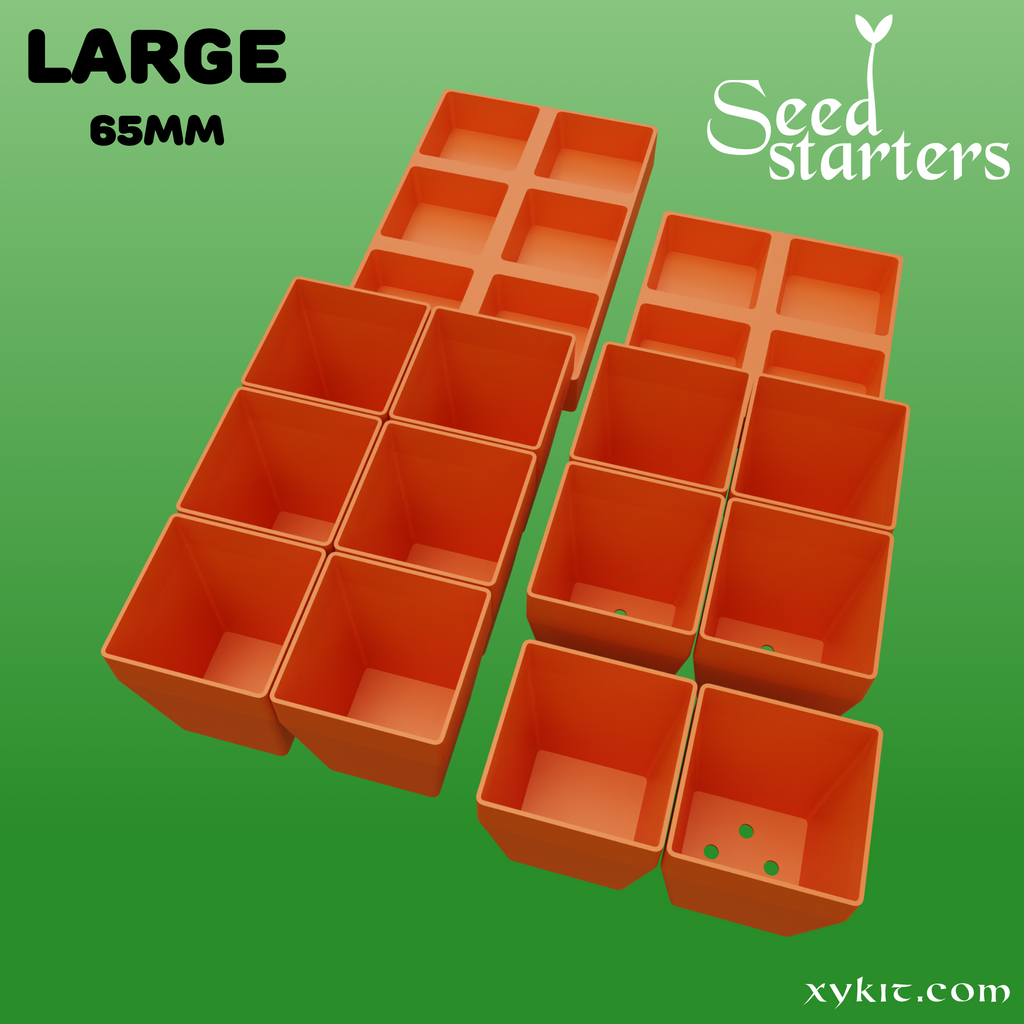 FREE - Seed Starter Pots with Trays - 3D printing files – Xykit
