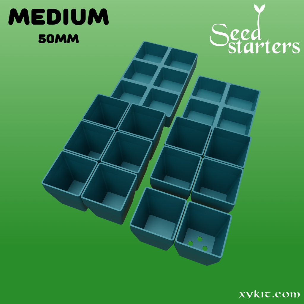FREE - Seed Starter Pots with Trays - 3D printing files – Xykit
