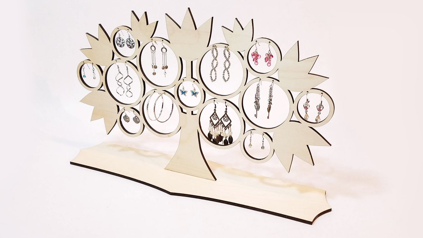 Laser Cut - Earring Holder Tree Large - (Digital Download) – Xykit