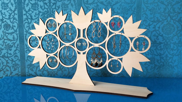 Laser Cut - Earring Holder Tree Large - (Digital Download) – Xykit