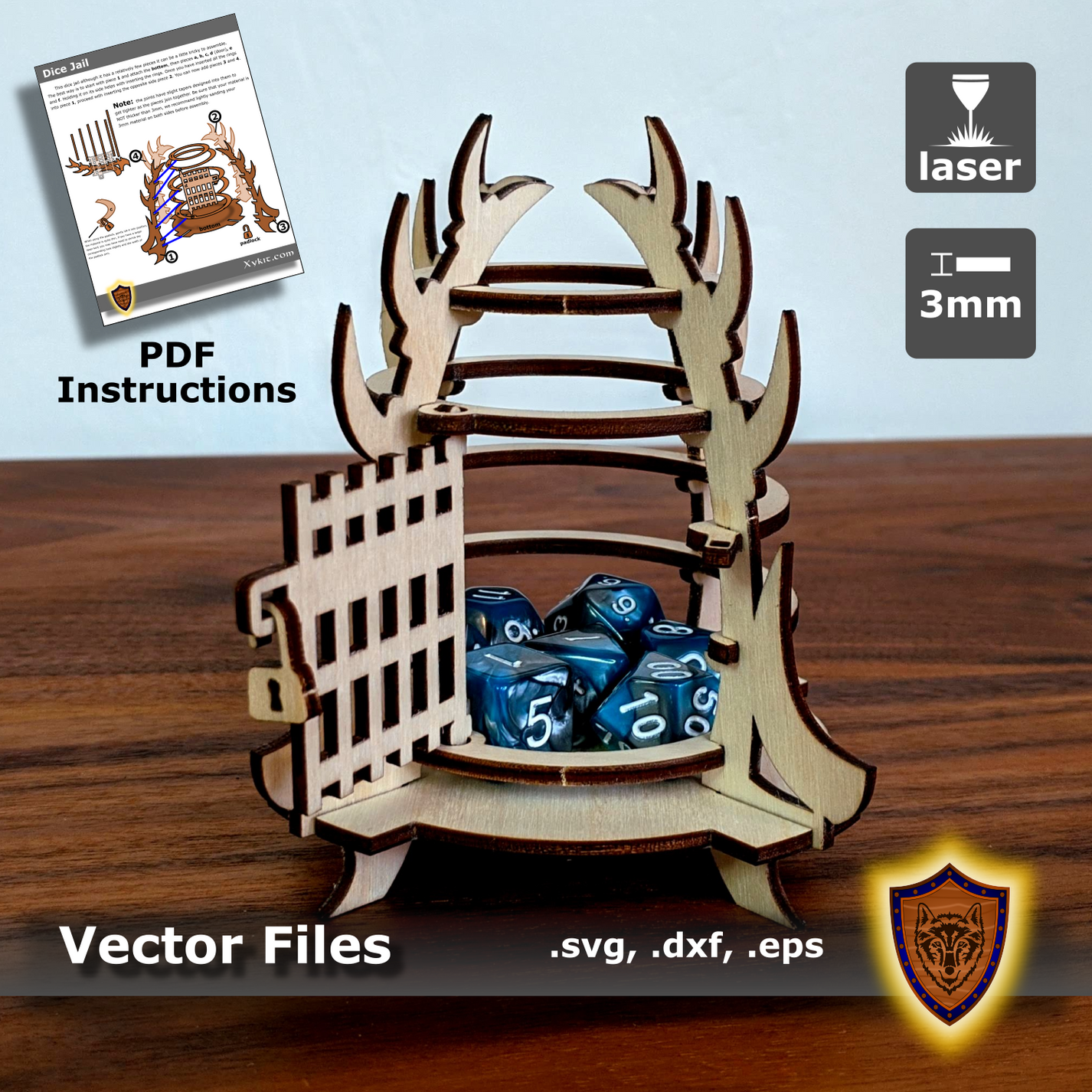 Dice Jail - Laser Cutting Files (Digital Download) – Xykit