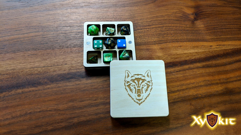 Square Dice Box with hand-drawn engravings - Vector Files (Digital Dow ...