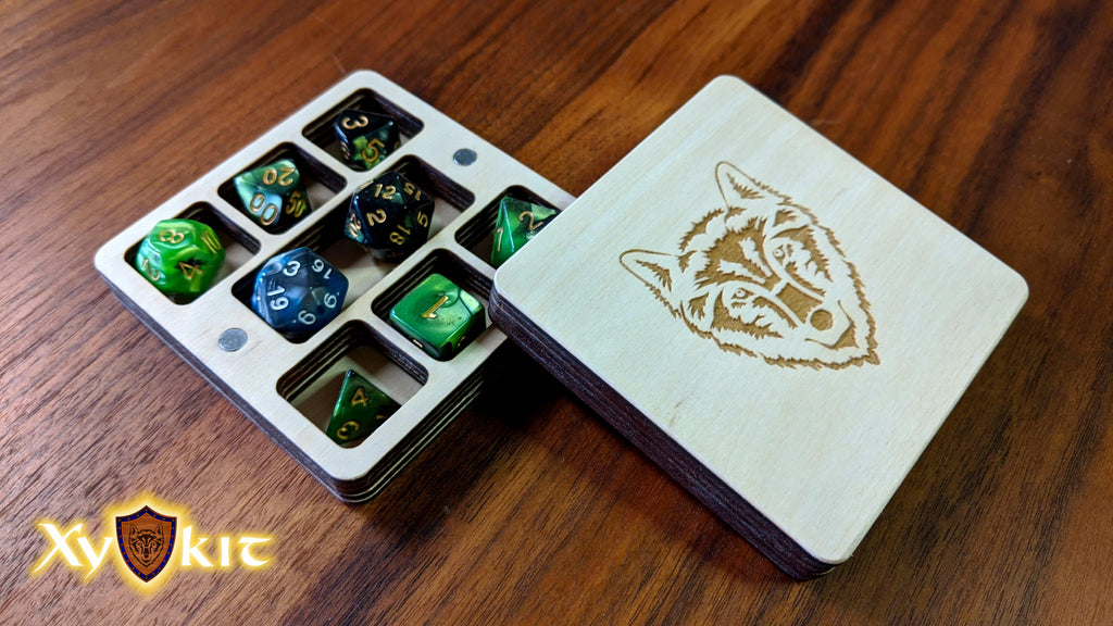 Square Dice Box with hand-drawn engravings - Vector Files (Digital Dow ...