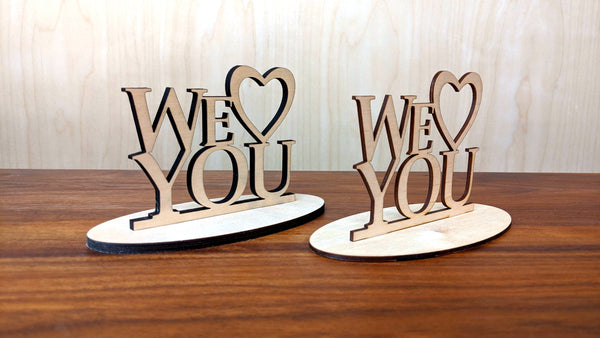 Love You Table Signs - 3 Designs - 3mm and 6mm (digital download) – Xykit