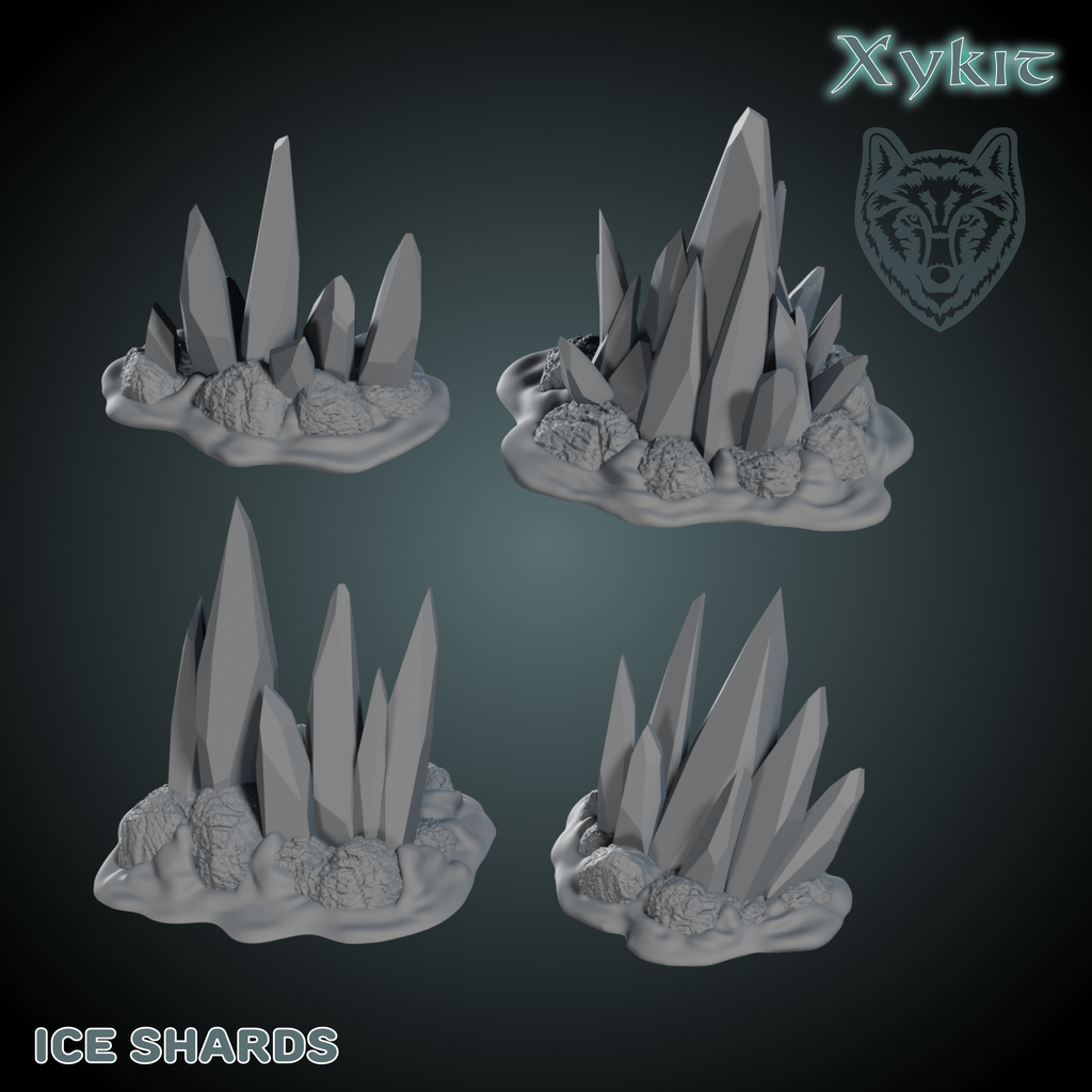Ice Shards Scatter Terrain - 3D print files – Xykit