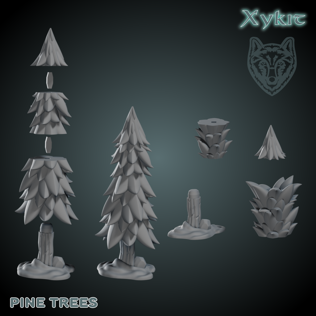 Pine Trees Scatter Terrain - 3D print files – Xykit
