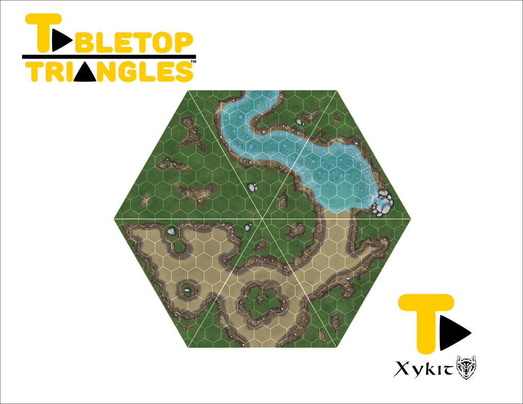 Tabletop Triangles printable map tiles Sample Pack – Xykit