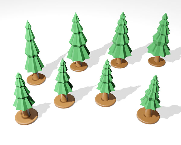 3D Printable Pine Trees - (support-less) Scatter Terrain (.stl file ...