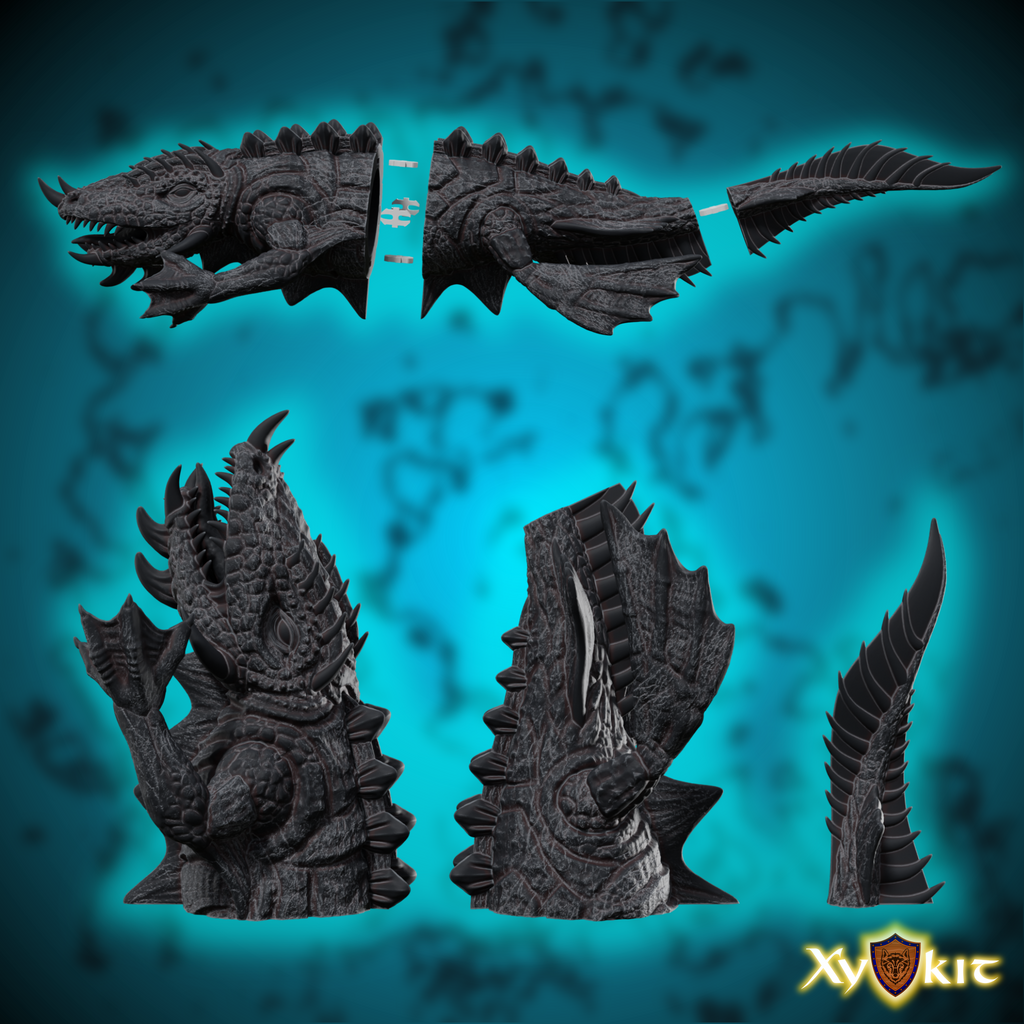 Project: Leviathan - Dragon of the Deep - 3D print files – Xykit